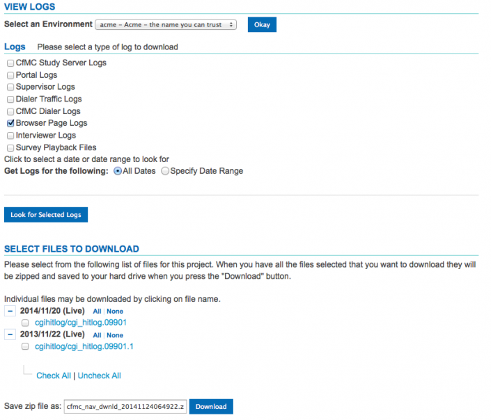 View Logs – Enghouse Insights (Powered by Survox) Documentation