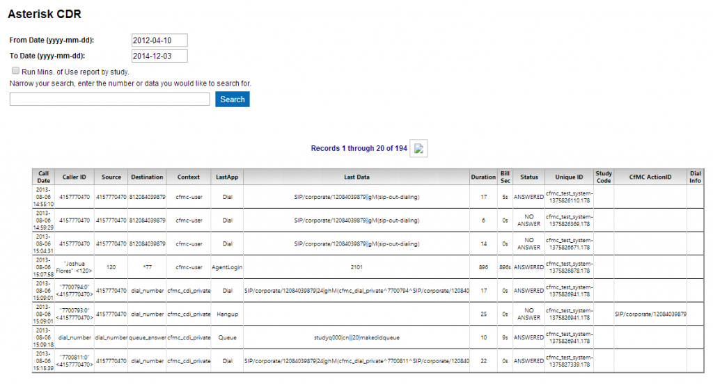 Logs and CDR – Enghouse Insights (Powered by Survox) Documentation