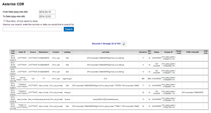 Logs and CDR – SURVOX Documentation