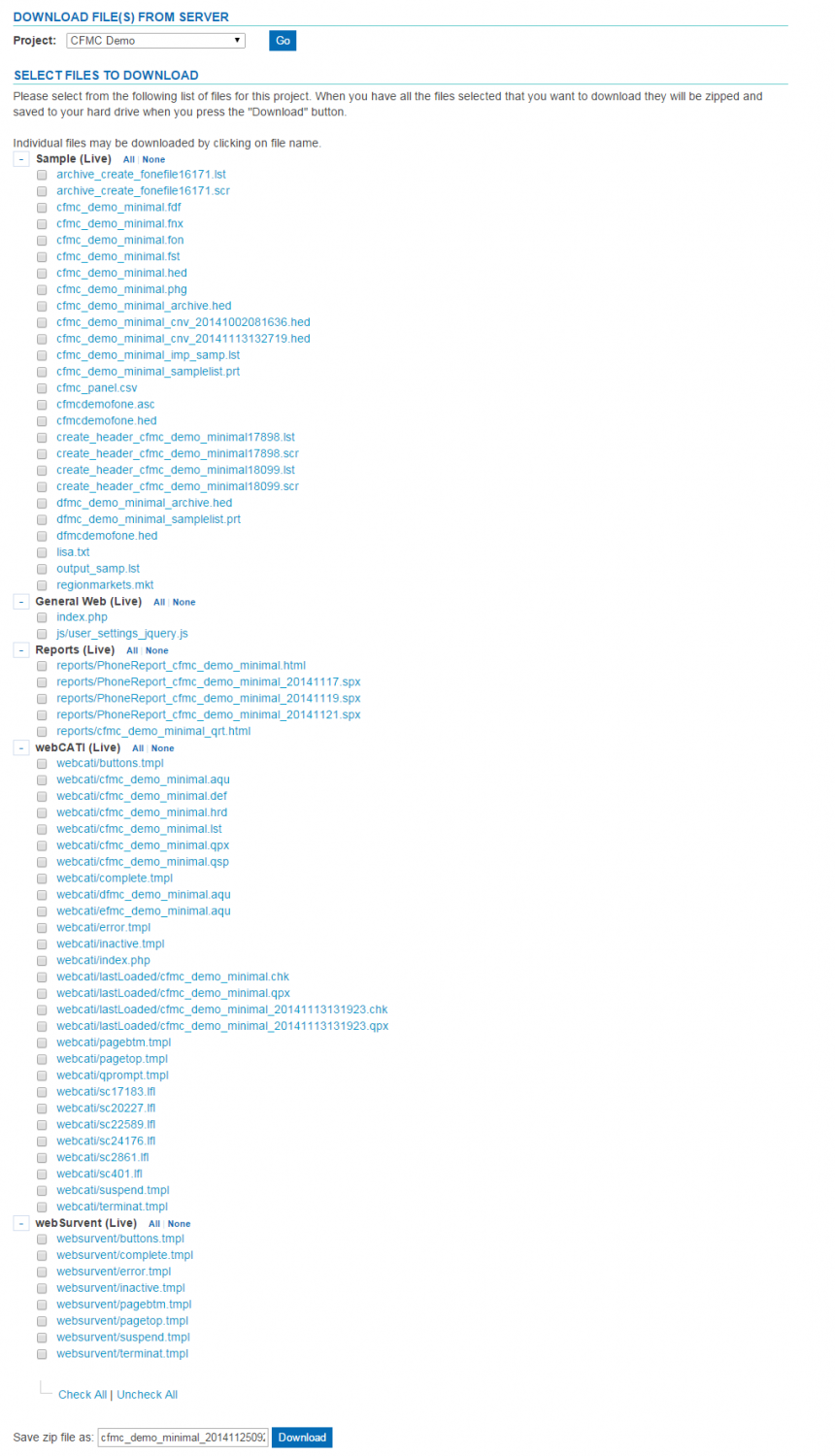 Download Files (Project Setup) – Enghouse Insights (Powered by Survox) Documentation